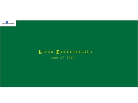 Linux Fundamentals Session 5 Ppt Operating Systems Computer