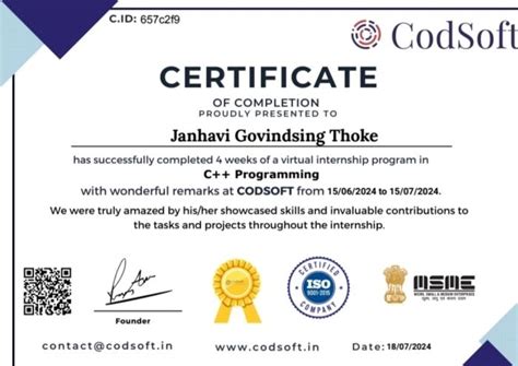 L Am Excited To Share That I Have Successfully Completed My Internship