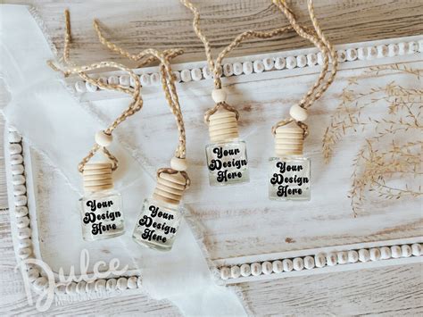 Car Diffuser Mockup Label Template Canva Mockup Car Air Freshener Mockup Reed Diffuser Label