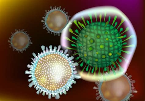 T Cell Attacking A Virus T Cell Immune Response Illustration Microscopic View Of Immune System