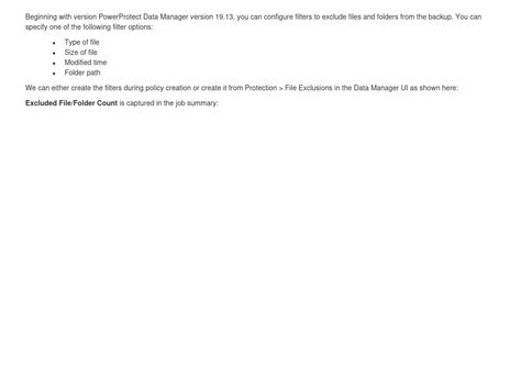 File Exclusion Filter Dell Powerprotect Data Manager Dynamic Nas