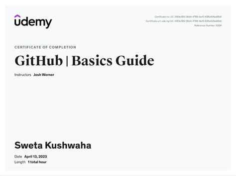Sweta Kushwaha On Linkedin Udemy Udemycourse Github Git