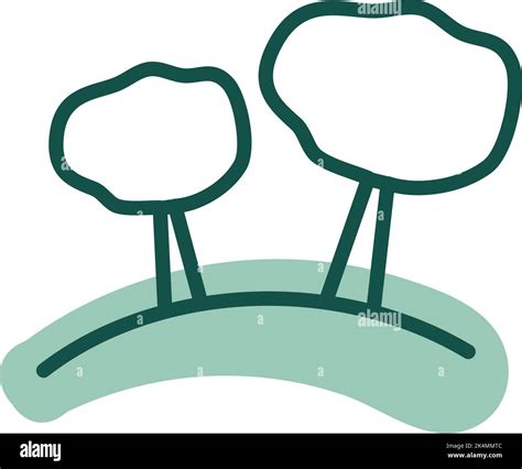 Two Trees Illustration Vector On A White Background Stock Vector