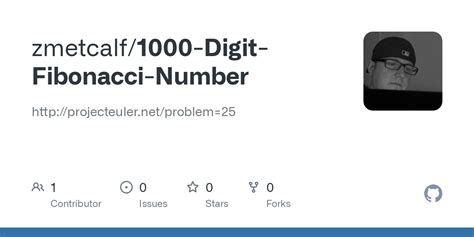 Github Zmetcalf1000 Digit Fibonacci Number