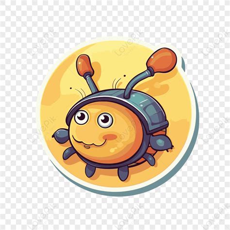 Cartoon Bug Character Isolated On Background Vector Clipartcharacters