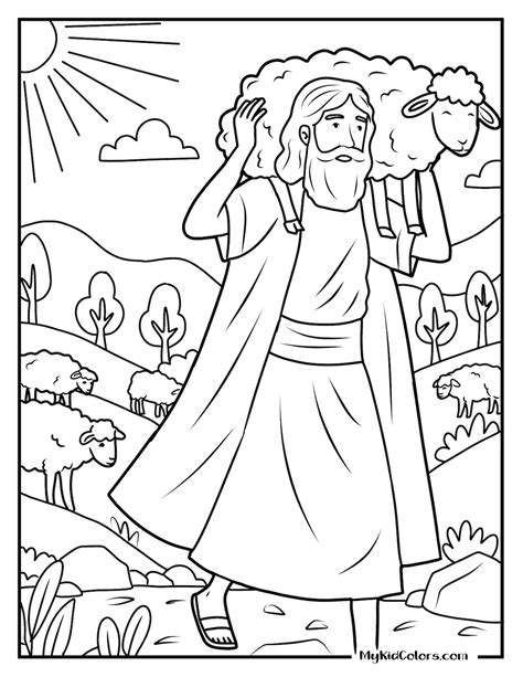 15 Free Parable Of The Lost Sheep Coloring Page Set Luke 15 And The Good