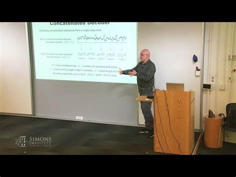 Free Video Coding For Dna Storage With Nanopore Sequencing From Simons Institute Class Central