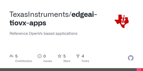 GitHub TexasInstruments Edgeai Tiovx Apps Reference OpenVx Based Applications