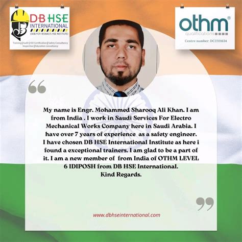 I Am Glad To Announce I Have Enrolled To Othn Level 6 Idiposh At Db Hse