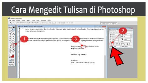 Cara Mengedit Tulisan Di Photoshop Youtube