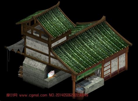 铁匠铺 古代场景 场景模型 3D模型免费下载 摩尔网