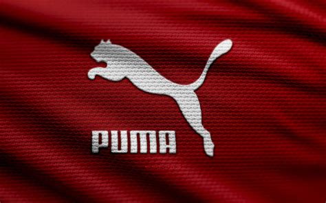 다운로드 4k 푸마 패브릭 로고 패션 브랜드 보케 빨간색 직물 배경 푸마 로고 브랜드 로고 퓨마 브랜드 바탕 화면 무료 데스크톱 용 무료 데스크톱 용 그림
