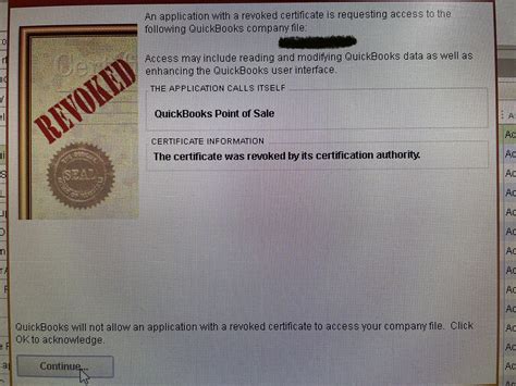Application With Revoked Certificate Revocation Server Offline Symantec Ca Quickbooks R
