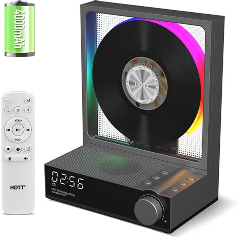 Amazon Com HOTT Portable CD Player Retro Bluetooth 5 3 CD Players For Home Music Player With