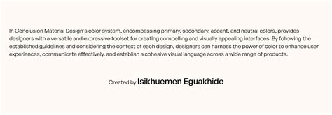 A Color Guide Using Material Design System On Behance