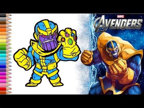 How to draw Thanos by Marvel Comics Как нарисовать Таноса Marvel American comics Comic books