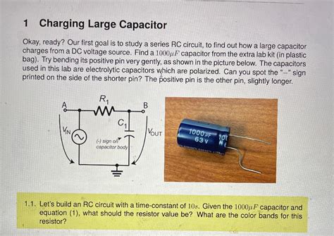 Solved 1 Charging Large Capacitor Okay Ready Our First Chegg Com
