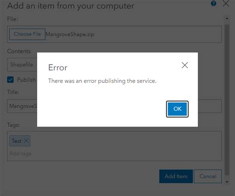Solved Unable To Upload Content Esri Community