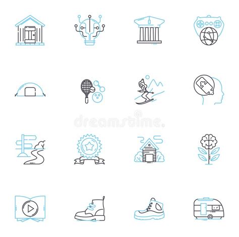 Digital Workforce Linear Icons Set Automation Robotics Virtuality Collaboration Efficiency