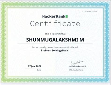 🎉 excited to share that i ve earned my hackerrank problem solving