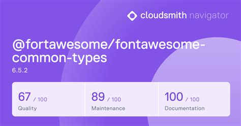 fortawesome fontawesome common types 6 5 2 npm package quality