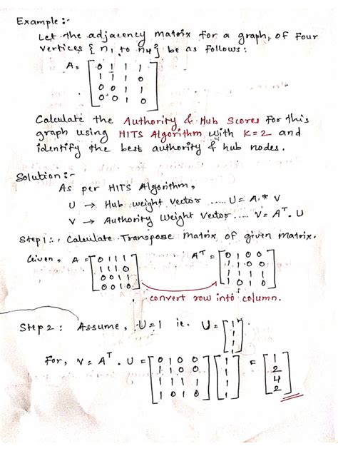 Hits Algorithm Example Pdf