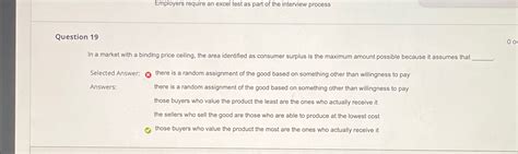 Solved Employers Require An Excel Test As Part Of The