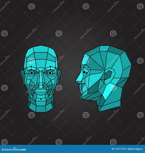Face Recognition And Scanning Biometric Security System Vector Illustration Stock Vector