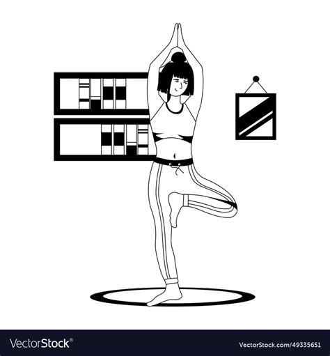 Tree Pose Royalty Free Vector Image VectorStock