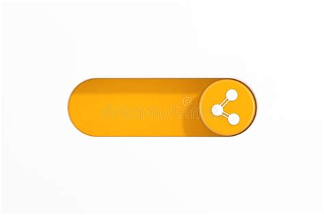 Yellow Toggle Switch Slider With Molecule Or Atom Icon 3d Rendering Stock Image Image Of