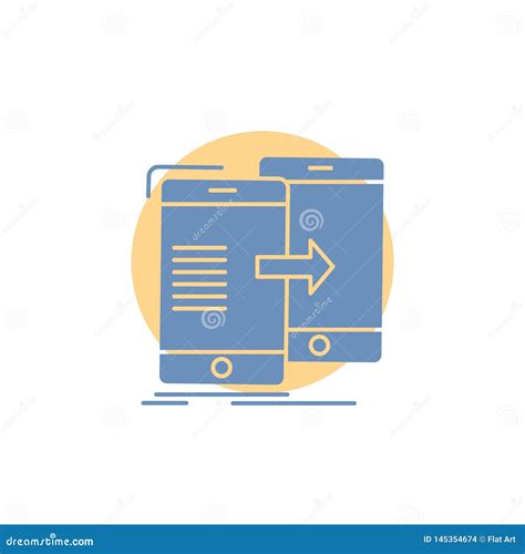 Data Sharing Sync Synchronization Syncing Glyph Icon Stock Vector