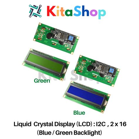 Liquid Crystal Display LCD I2C 2 X 16 Blue Green Backlight Shopee Malaysia