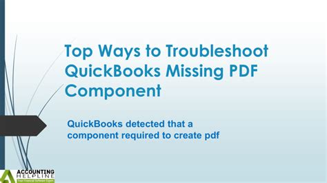 Quickbooks Missing Pdf Component Troubleshooting Guide
