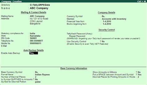 What Is Auto Backup How Do I Enable Auto Backup In Tally ERP 9 Free Tally Training