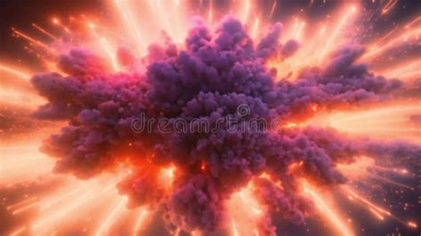 Abstract Cosmic Explosion A Visual Representation Of Energy Release Stock Video Video Of