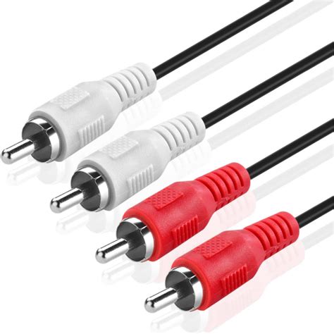 Amazon Com TNP RCA To RCA Audio Cable 15 FT 2 RCA Male To Male Red And White Audio Cable