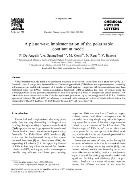 Pdf A Plane Wave Implementation Of The Polarizable Continuum Model