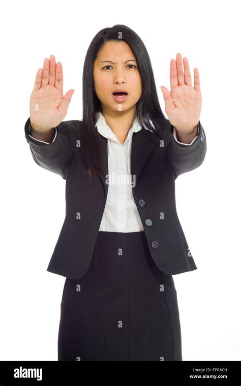 Model Isolated On Plain Background In Studio Stock Photo Alamy