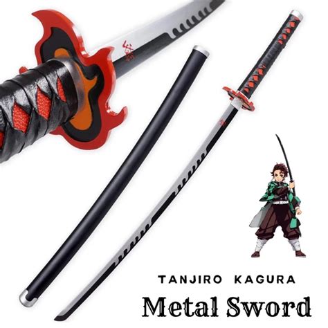 Demon Slayer Tanjiro Kamado Fire Nichirin Sword Kimetsu No Yaiba Cosplay 104cm Eur 7032