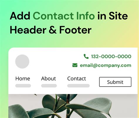 Add Contact Info In Site Header And Footer Updates Strikingly