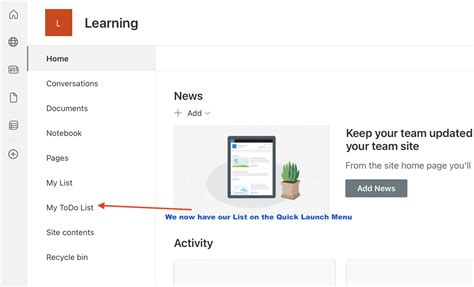 How To Add A Task List To Quick View Menu In Sharepoint Online Site Code2care