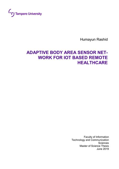 Pdf Adaptive Body Area Sensor Network For Iot Based Remote Healthcare