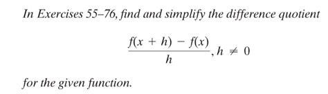 Solved N Exercises 55 76 Find And Simplify The Difference