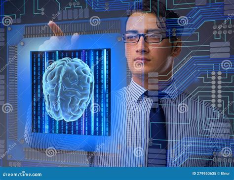 Cognitive Computing Concept As Modern Technology Stock Image Image Of Network Businessman
