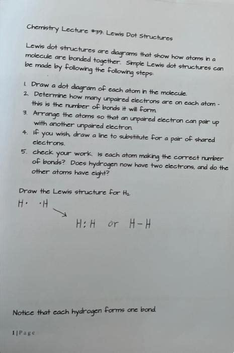 Solved Chemisthy Lecture 39 Lewis Dot Structures Lewis Dot Chegg Com