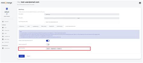 Setup Location Based Restriction