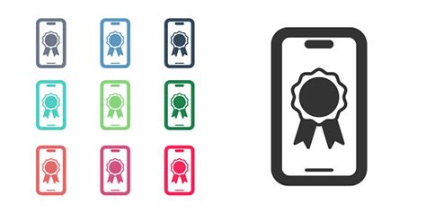 흰색 배경에 고립 된 졸업장 아이콘과 블랙 온라인 교육 집에서 온라인으로 디플로마 웨비나 및 비디오 세미나 학습 다채로운 아이콘을 설정합니다 벡터 개념에 대한 스톡 벡터