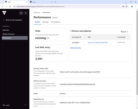 hashicorp vault enterprise performance replication on kubernetes