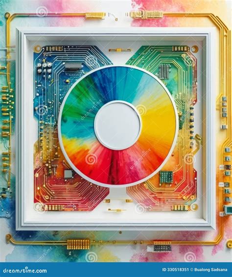 Computer Cpu With Colorful Paint On It Stock Illustration Illustration Of Internet Equipment