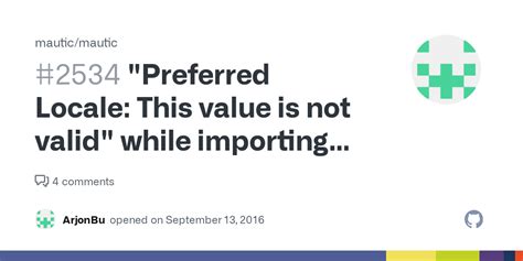 Preferred Locale This Value Is Not Valid While Importing Csv · Issue 2534 · Mauticmautic